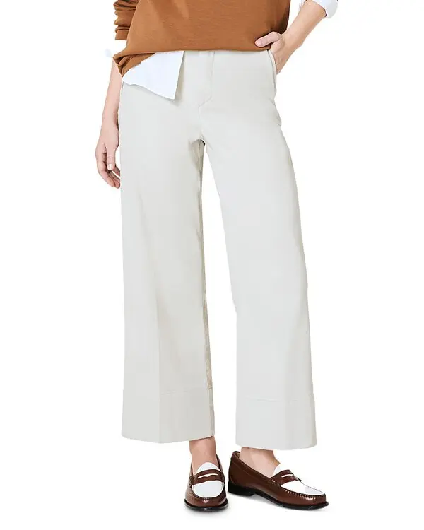 Spanx Stretch Twill Crop Wide Leg Pants 2.0 - Bone