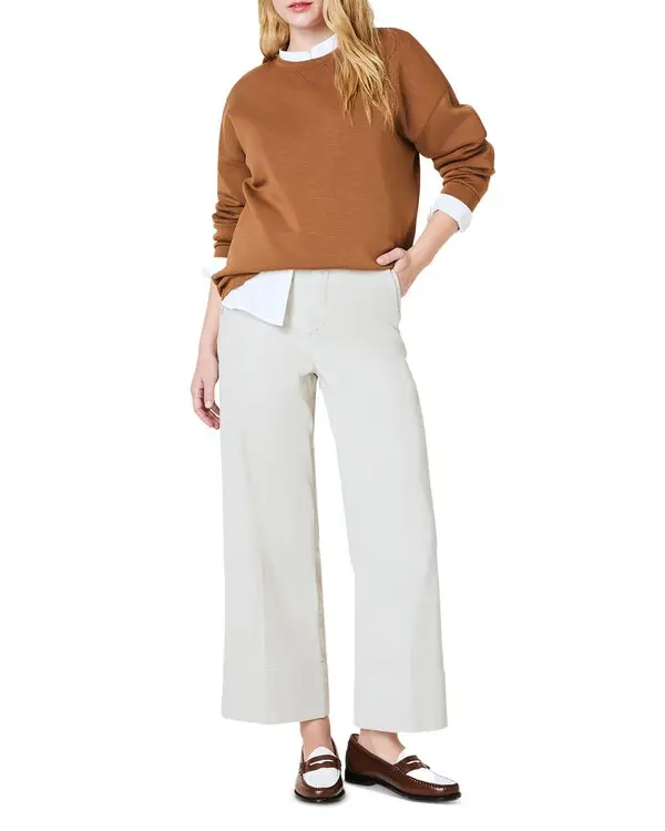 Spanx Stretch Twill Crop Wide Leg Pants 2.0 - Bone