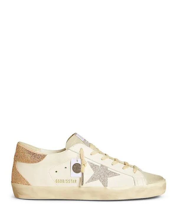 GOLDEN GOOSE Super Star Lace-up Sneakers - White/ive/crystal/light Peach