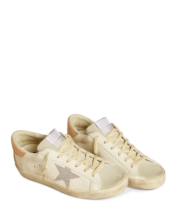 GOLDEN GOOSE Super Star Lace-up Sneakers - White/ive/crystal/light Peach