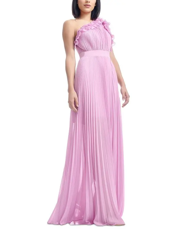 strapless open back dress La Lune Gathered One Shoulder Maxi Dress | Cream | Dresses