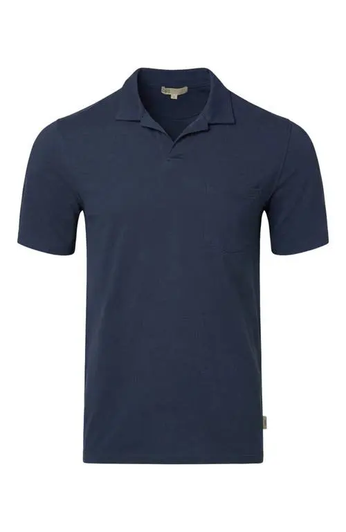 Onia Johnny Collar Pique Polo - Midnight