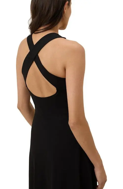 PACT Organic Cotton Fit & Flare Maxi Dress - Black