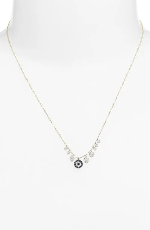 Meira T Evil Eye Diamond & Sapphire Necklace