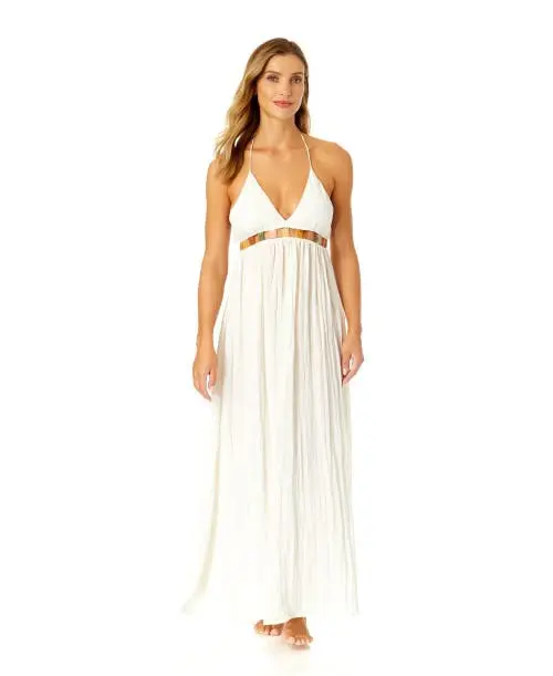 ANNE COLE V-neck Maxi Dress - Gardenia