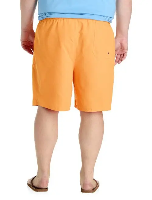 HARBOR BAY BY DXL Solid Swim Trunks - Tangelo Orange