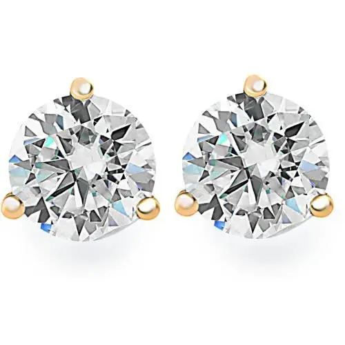 BLISS DIAMOND 1.50ct Tw Round Diamond Martini Stud Earrings - 14k Yellow Gold