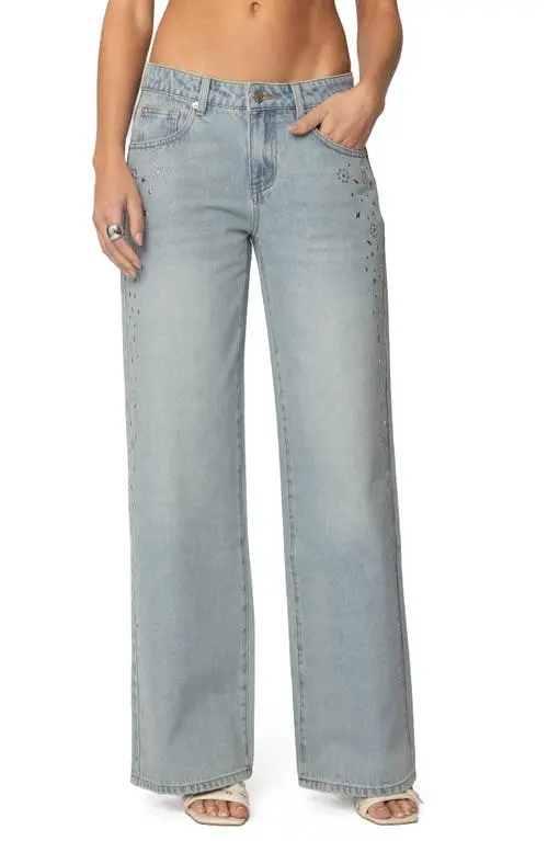 EDIKTED Everly Studded Baggy Jeans