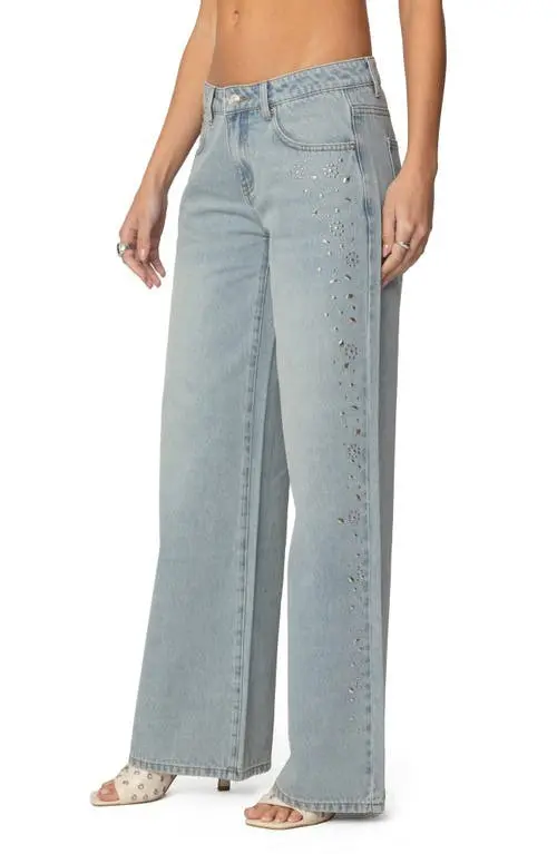 EDIKTED Everly Studded Baggy Jeans