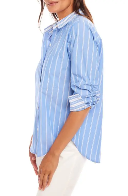 Karen Kane Ruched Sleeve Shirt