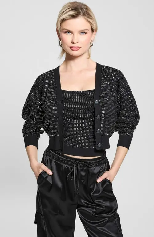 Guess Khloe Rhinestone Cardigan Sweater