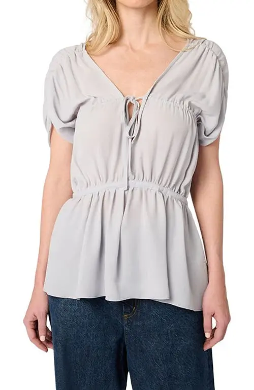 WeWoreWhat Gathered Cap-sleeve Top