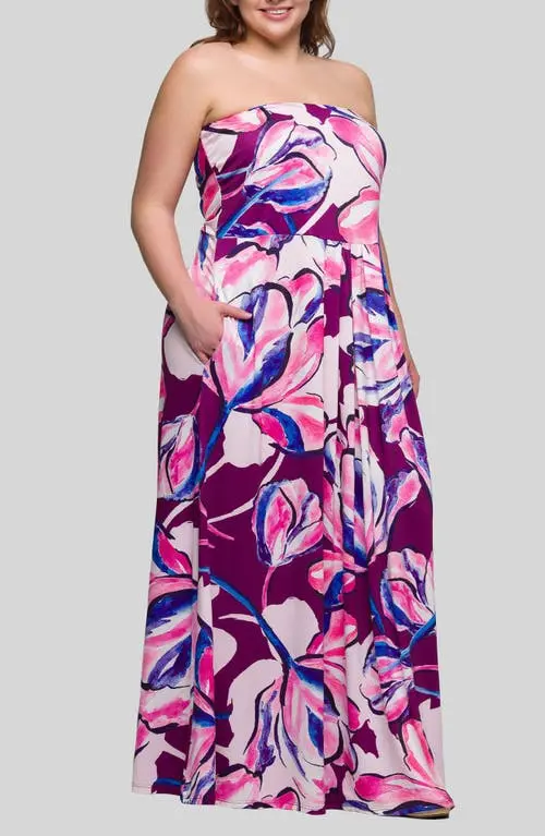 24SEVEN COMFORT APPAREL Floral Maxi Dress