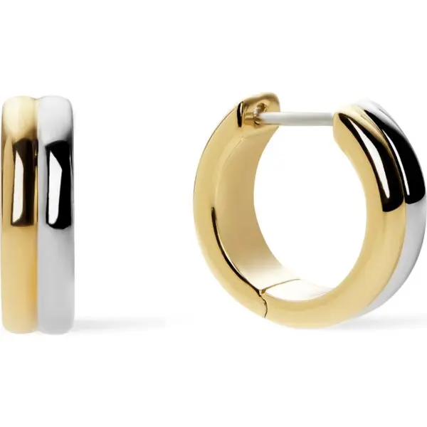 ANA LUISA Asher Huggie Hoop Earrings - Gold/silver