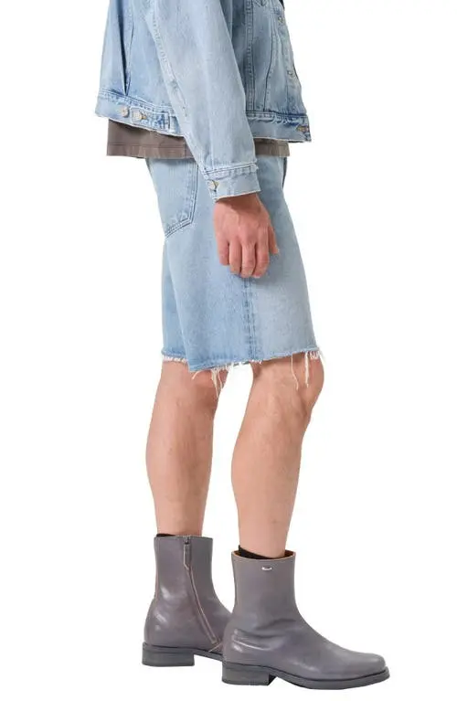 AGOLDE Anson Raw Hem Denim Shorts - Force