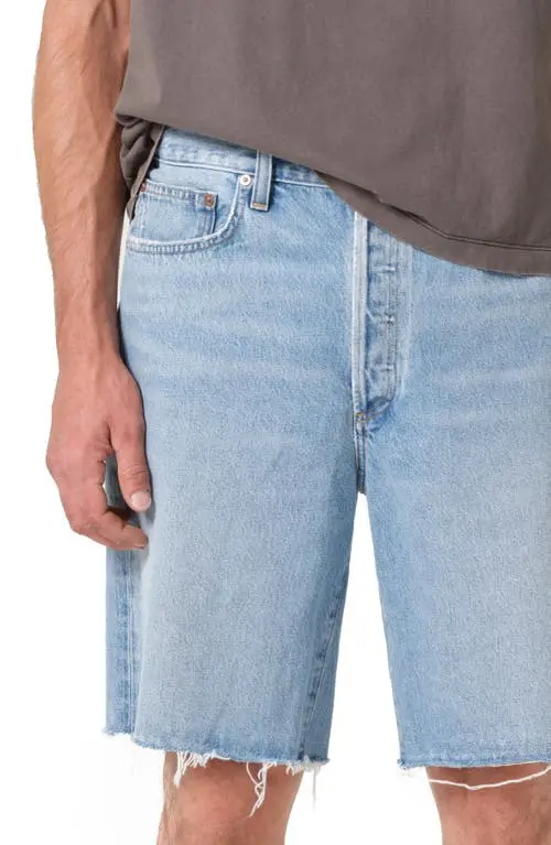 AGOLDE Anson Raw Hem Denim Shorts - Force