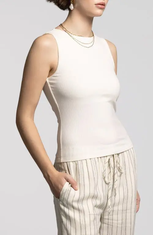 WEEKEND LOS ANGELES Britton Ribbed Tank - Blanc