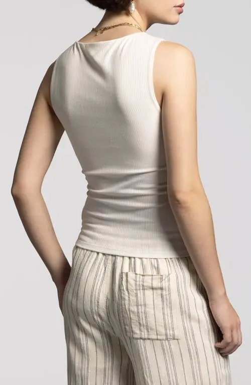 WEEKEND LOS ANGELES Britton Ribbed Tank - Blanc
