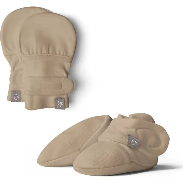 GOUMIKIDS Stay On Baby Mitts & Boots Set - Sandstone