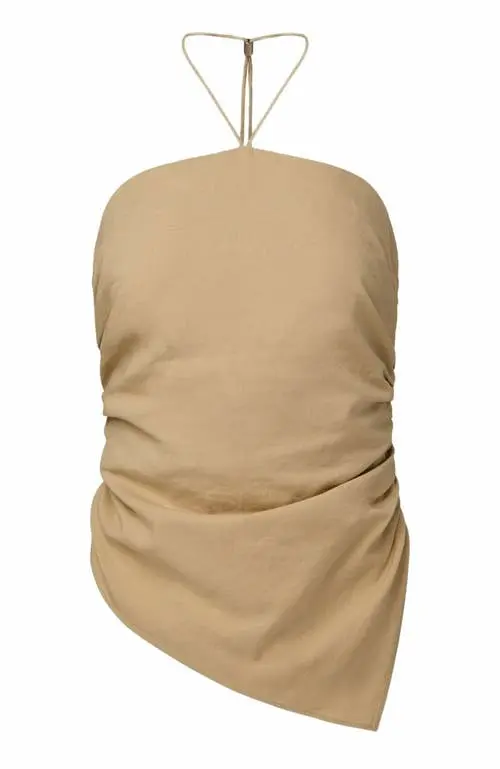 Onia Air Linen Asymmetrical Halter Top