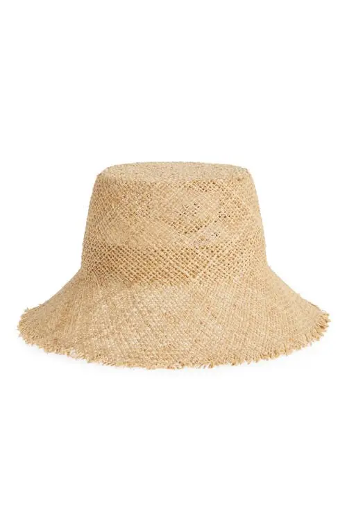 Lack Of Color Raffia Straw Bucket Hat - Natural