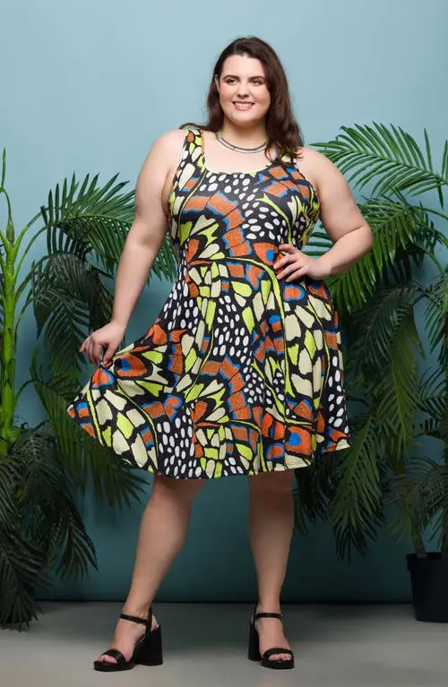 24SEVEN COMFORT APPAREL Print A-line Dress