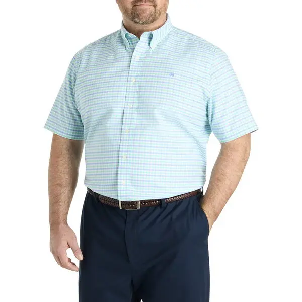 B+T ESSENTIALS FIT BY DXL Non-iron Gingham Sport Shirt