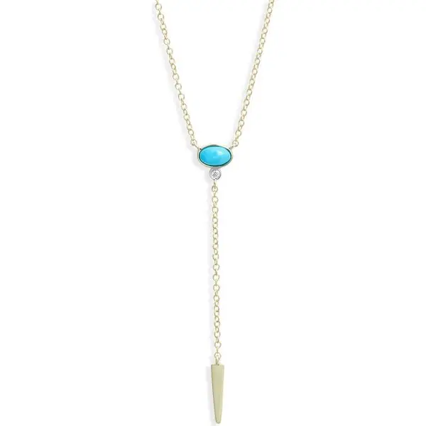 Meira T Diamond And Y-necklace - Turquoise