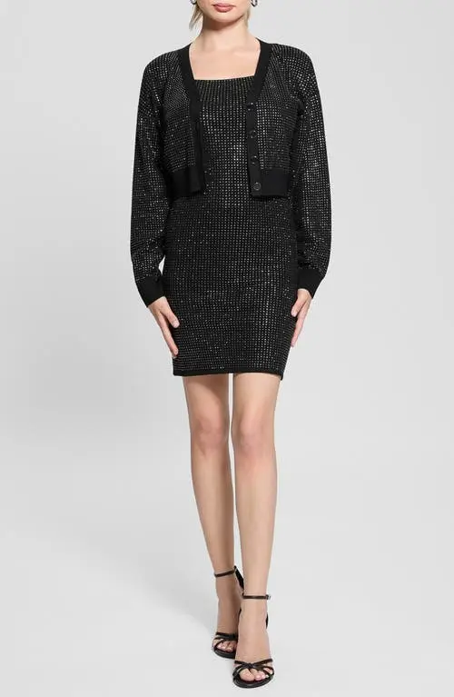 Guess Rhinestone Sweater Dress