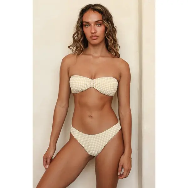 DIPPIN DAISY'S Hudson Bandeau Bikini Top - Latte