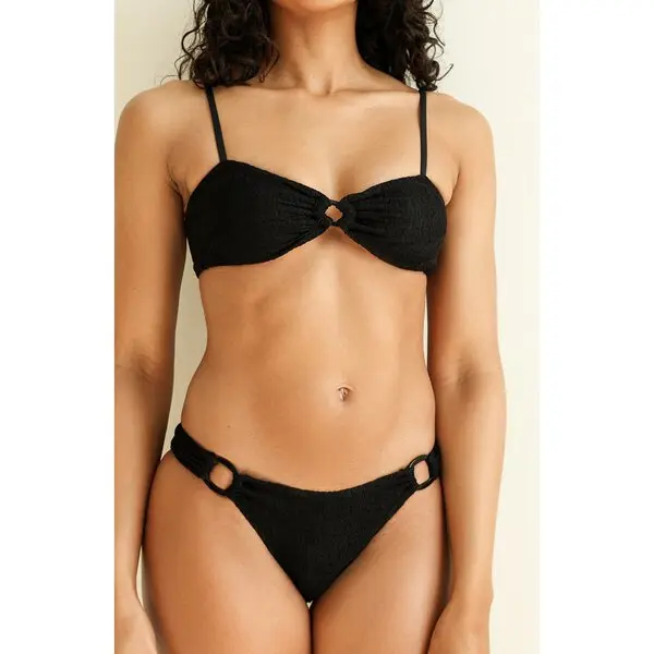 DIPPIN DAISY'S North Shore Cheeky Bikini Bottom - Lace Black