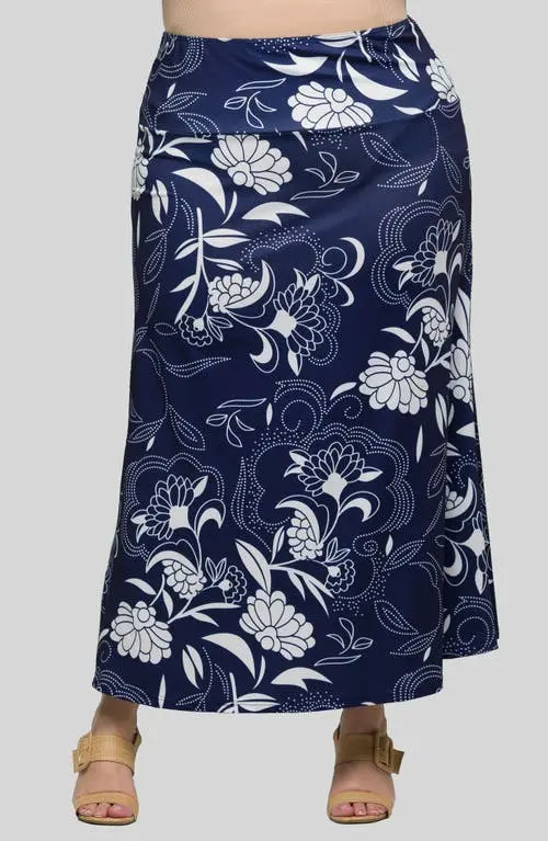 24SEVEN COMFORT APPAREL Pull-on Maxi Skirt