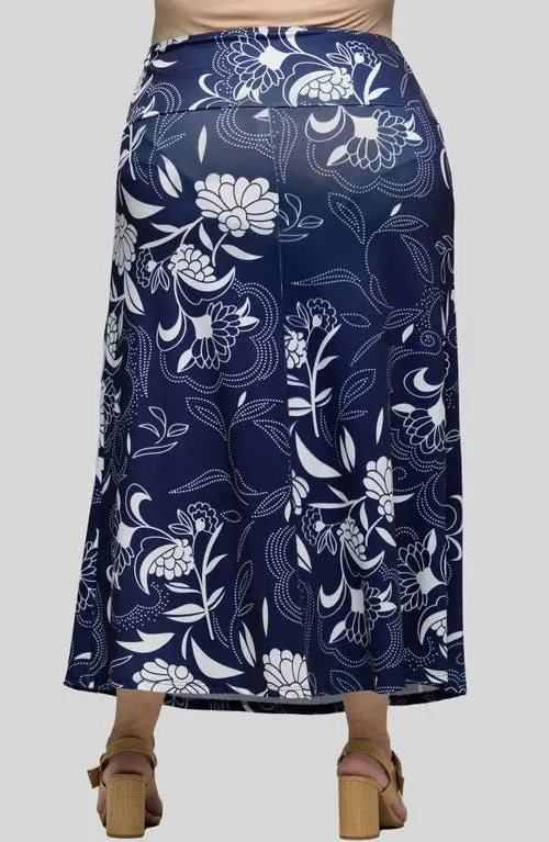 24SEVEN COMFORT APPAREL Pull-on Maxi Skirt