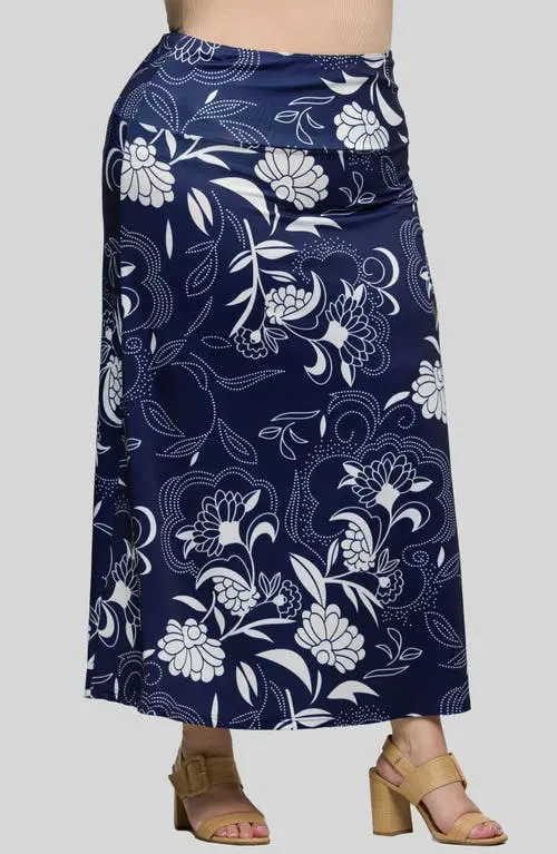 24SEVEN COMFORT APPAREL Pull-on Maxi Skirt