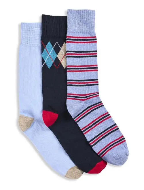 SYNRGY BY DXL Big & Tall Classic 3-pack Socks - Multi
