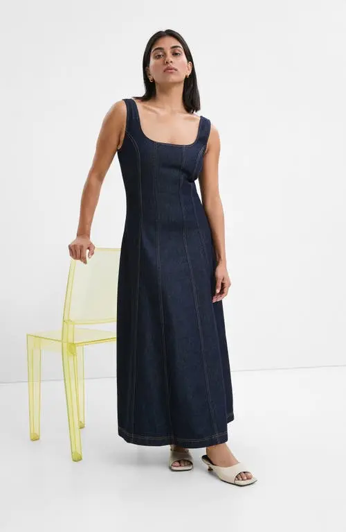 MARCELLA Melrose Denim Maxi Dress