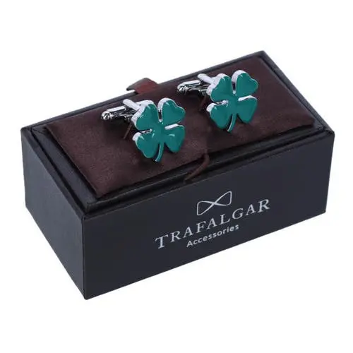Trafalgar Shay Shamrock Novelty Cufflinks And Lapel Pin Set