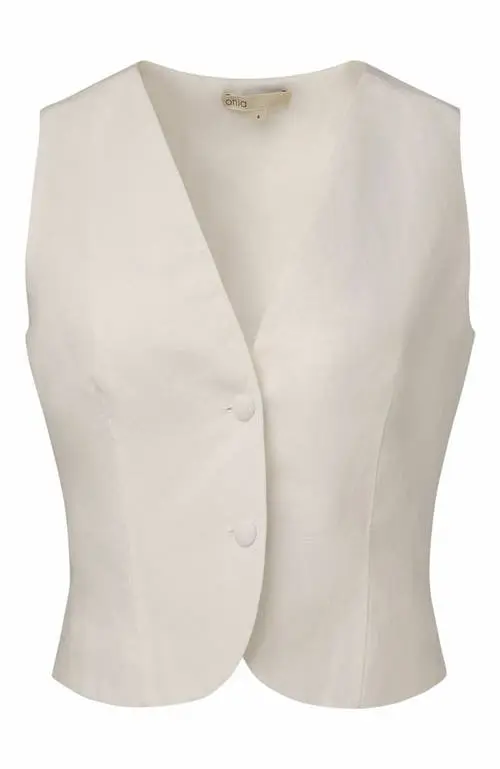 Onia Air Linen Relaxed Vest - White