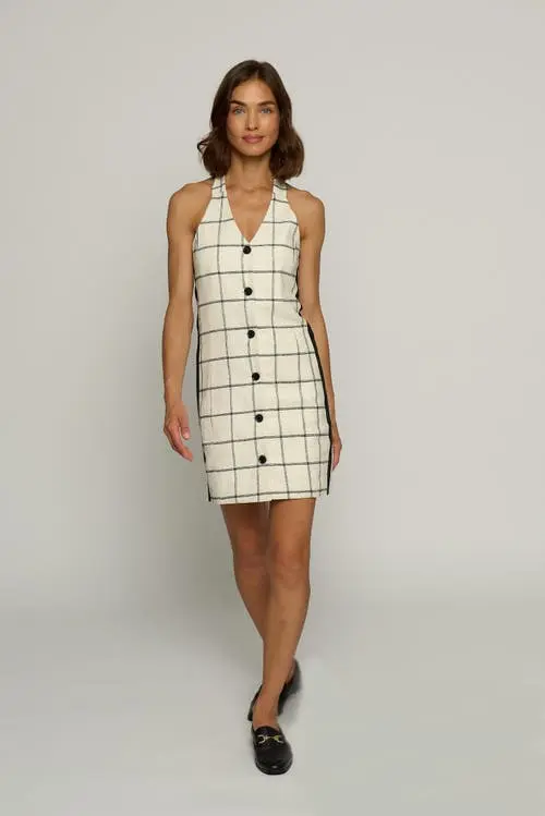 Central Park West Halter Mini Dress