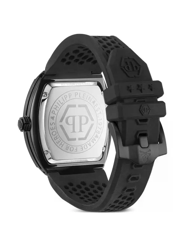 Philipp Plein Hexagon Phantom Stainless Steel Watch With Embellished Bezel