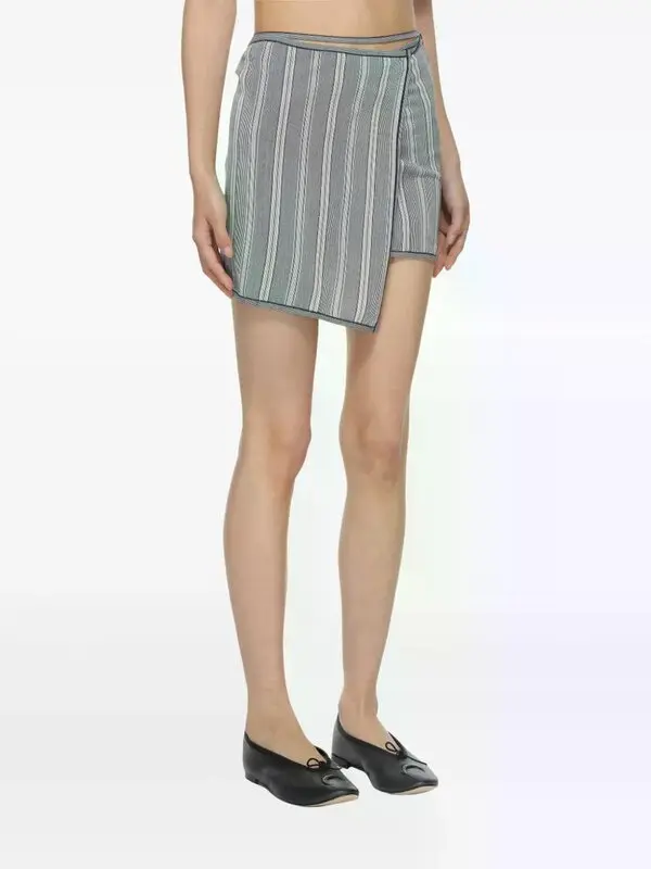 LOW CLASSIC Asymmetric Striped Mini Skirt