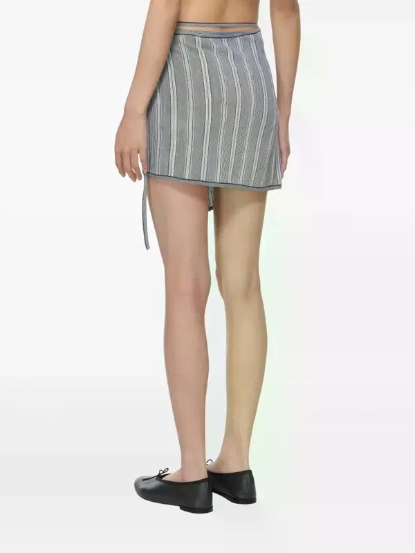 LOW CLASSIC Asymmetric Striped Mini Skirt