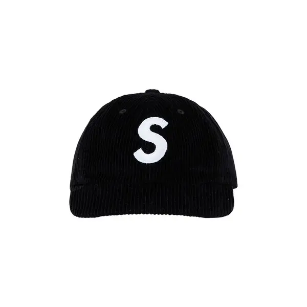 Supreme Corduroy S Logo 6-panel Cap - Black