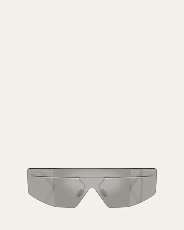 Prada Pr B55s Shield Sunglasses - Silver