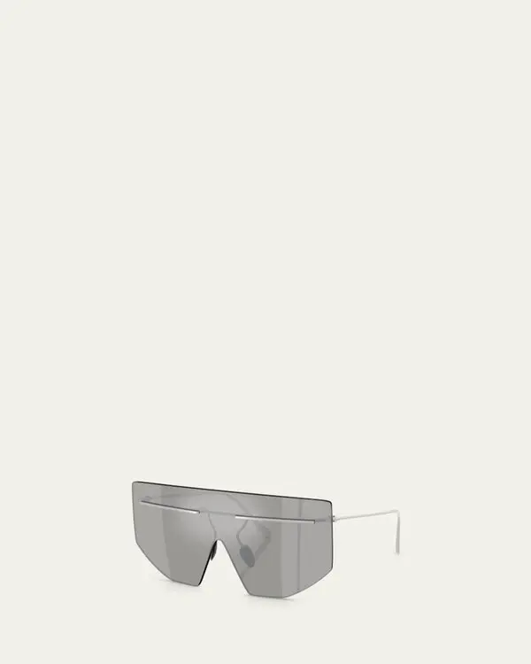 Prada Pr B55s Shield Sunglasses - Silver