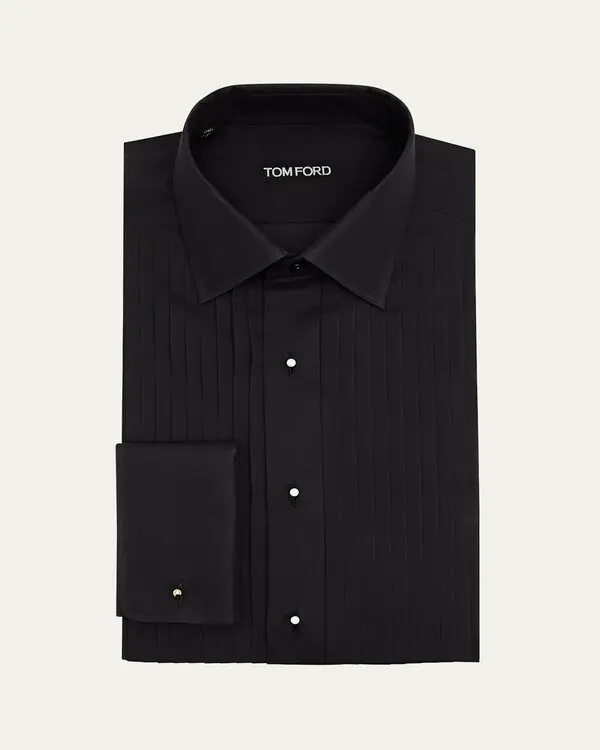TOM FORD Voile Plisse Pastron Dress Shirt