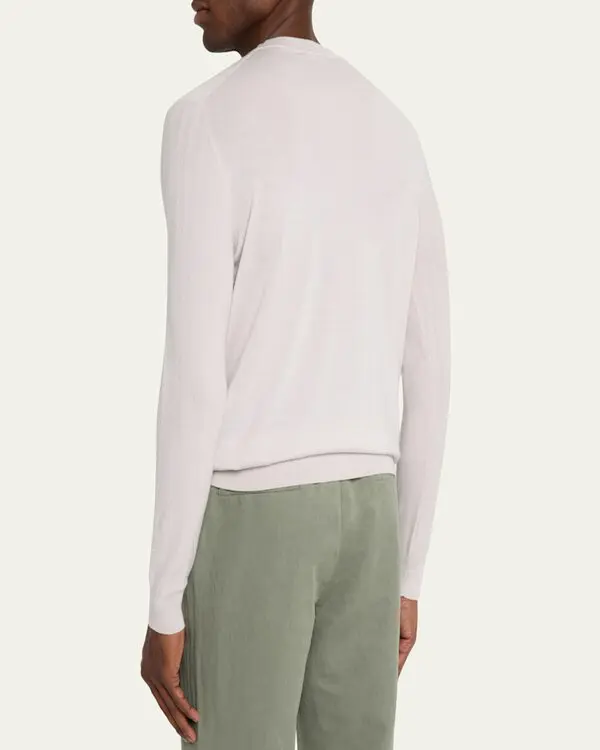 Sease Herringbone Henley Sweater