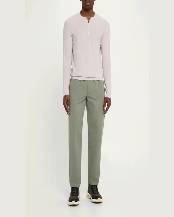 Sease Herringbone Henley Sweater