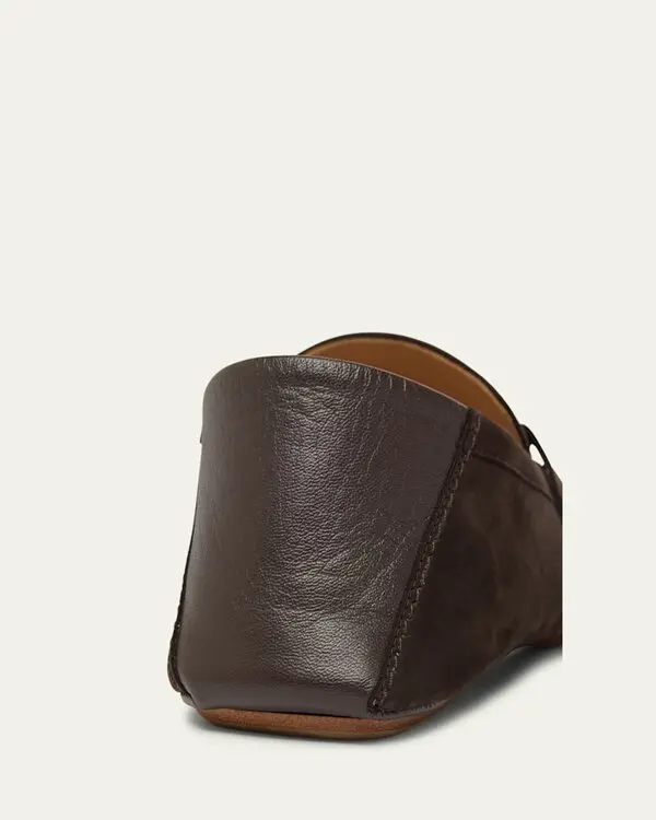 Bottega Veneta Daddy Nubuck Collapsible-heel Loafers