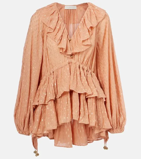 Zimmermann Rhiannon Ruffled Blouse